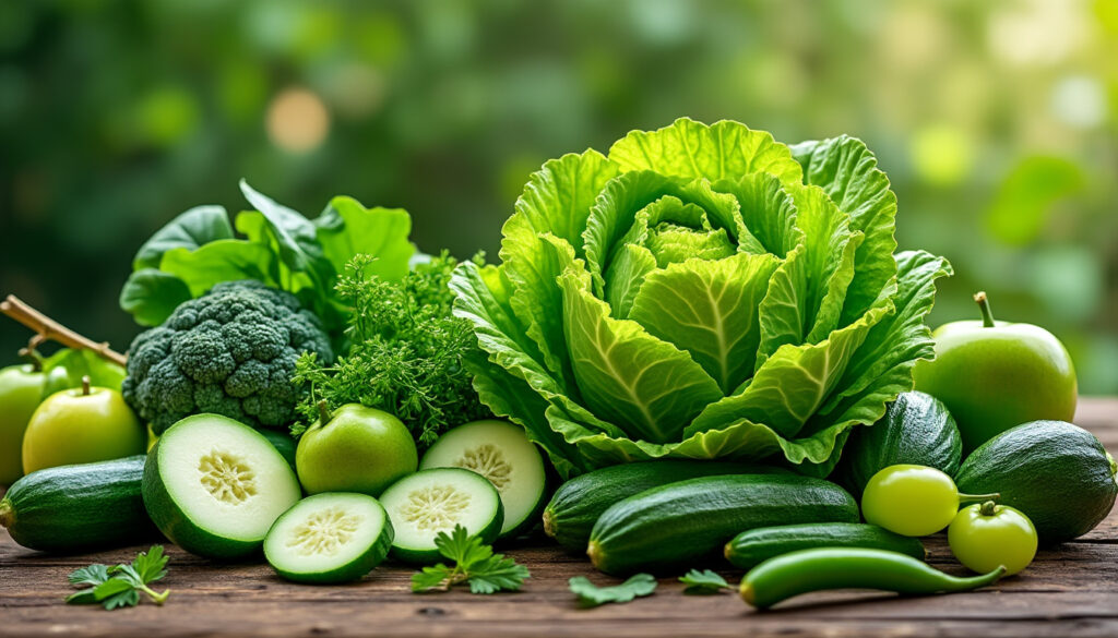 Les bienfaits des fruits et légumes verts